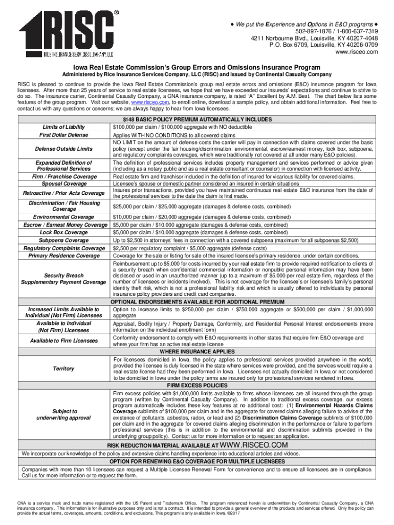 Fillable Online Fillable Online IOWA REAL ESTATE COMMISSION'S (IREC's ...