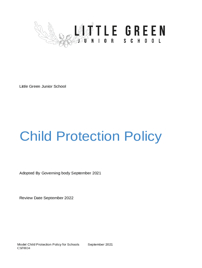 Shine as Lights in the World Child Protection Policy Doc Template ...