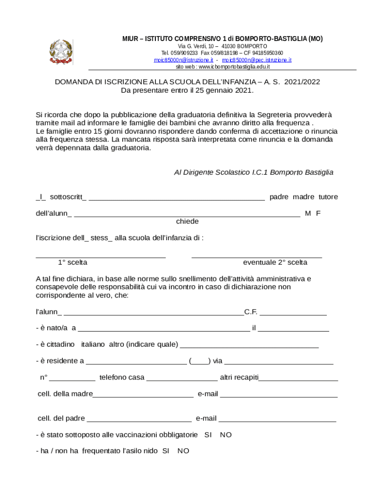 Chi siamo - I.C. LUCIANO PAVAROTTI Doc Template | pdfFiller