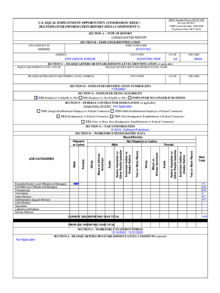 Fillable Online EMPLOYER INFORMATION REPORT (EEO-1 ... Fax Email Print ...