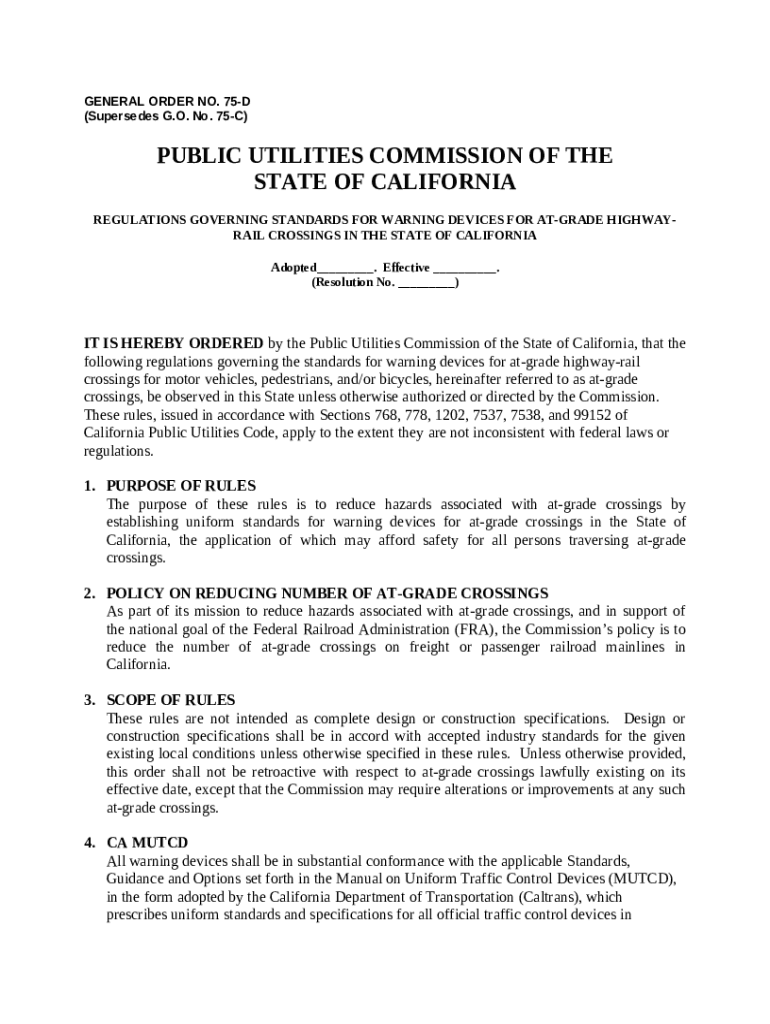 general order no. 75-d - docs cpuc ca Doc Template | pdfFiller