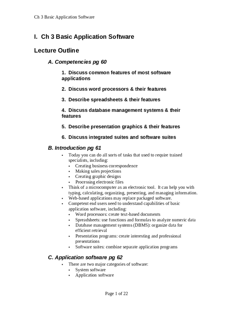ITE 115 Chapter 3 Basic Application Software Flashcards Doc Template ...