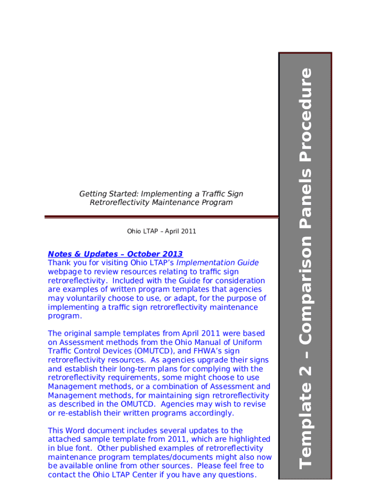 Template 2Comparison Panels Procedure - ODOT Doc Template | pdfFiller