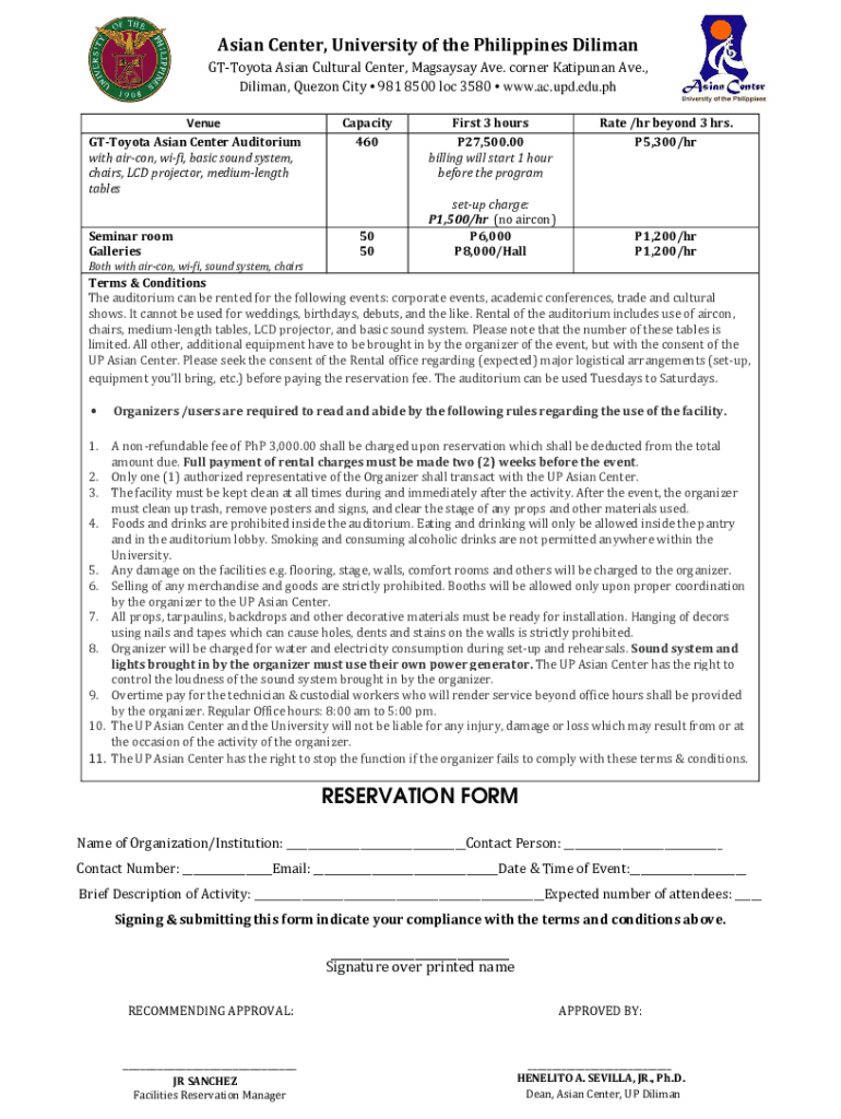 Fillable Online ac upd edu Contact Us - Asian Center - University of ...