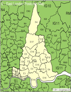Fillable Online SE - South East London 4 Digit Postcode District Map ...