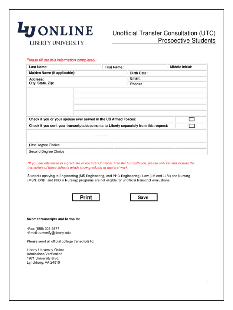 Fillable Online Transcript OrderingUniversity of Tennessee at ... Fax ...