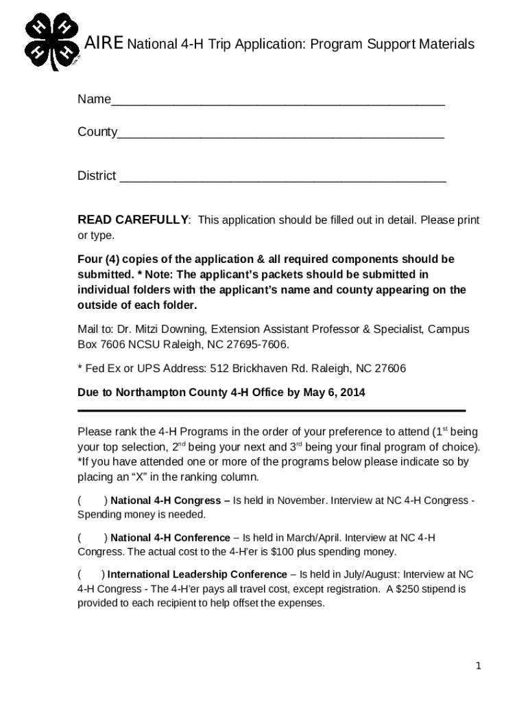 AIRE Personal Essay - NC State Extension Doc Template | pdfFiller