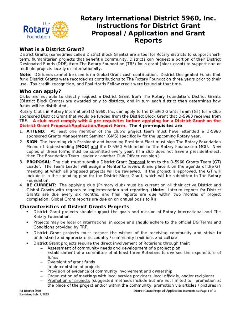 Rotary International District 5960, Inc Doc Template | pdfFiller
