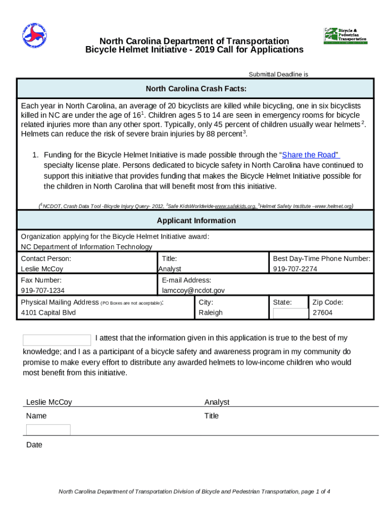 North Carolina Pedestrian and Bicycle Crash Data Tool Doc Template ...