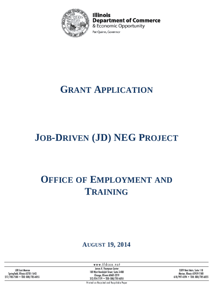 Accredited Job Training Grant Application Now Open Doc Template | pdfFiller