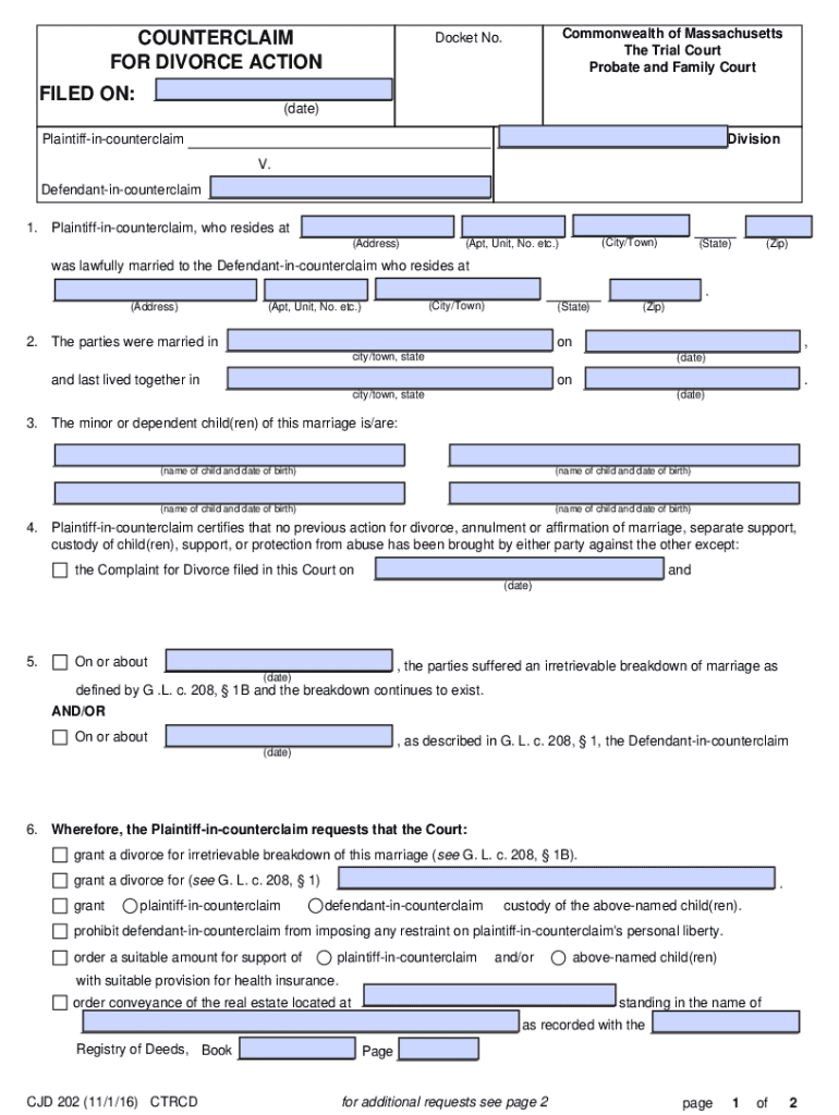 Fillable Online Complaint for Divorce - sample Fax Email Print - pdfFiller