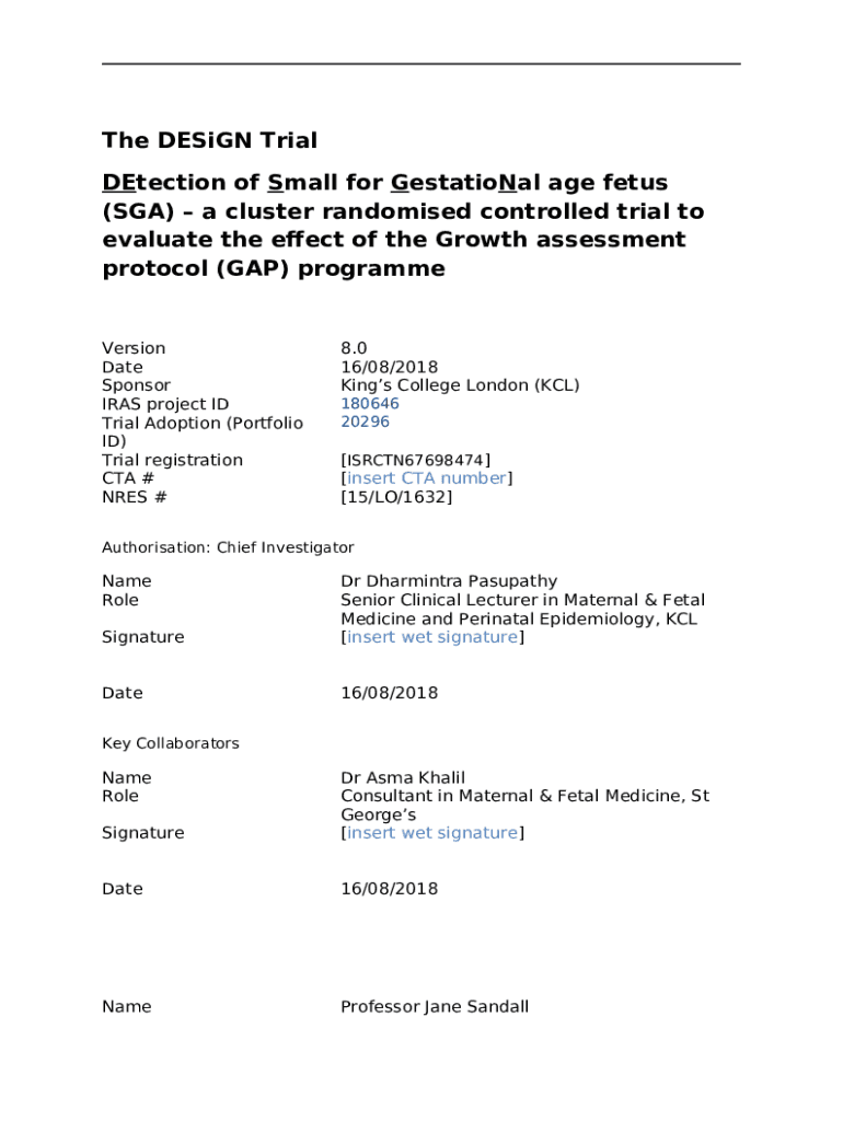The DESiGN trial (DEtection of Small for Gestational age ... - openaccess sgul ac Doc Template ...