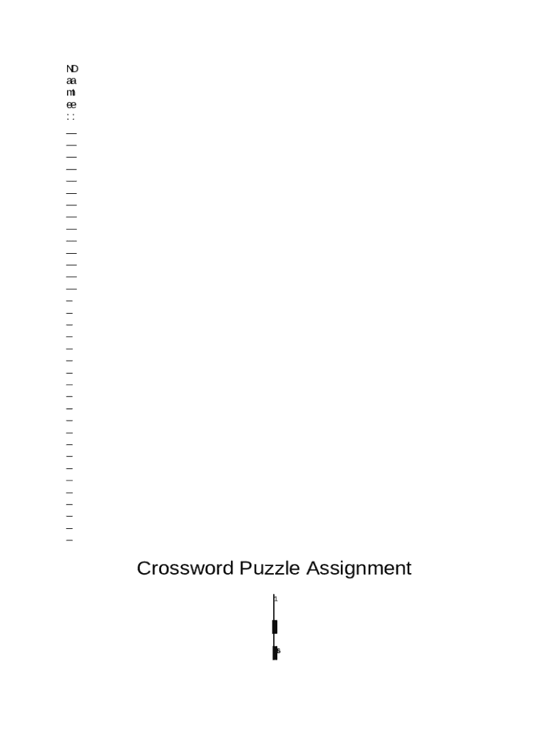 Crossword Puzzle Assignment Doc Template | pdfFiller