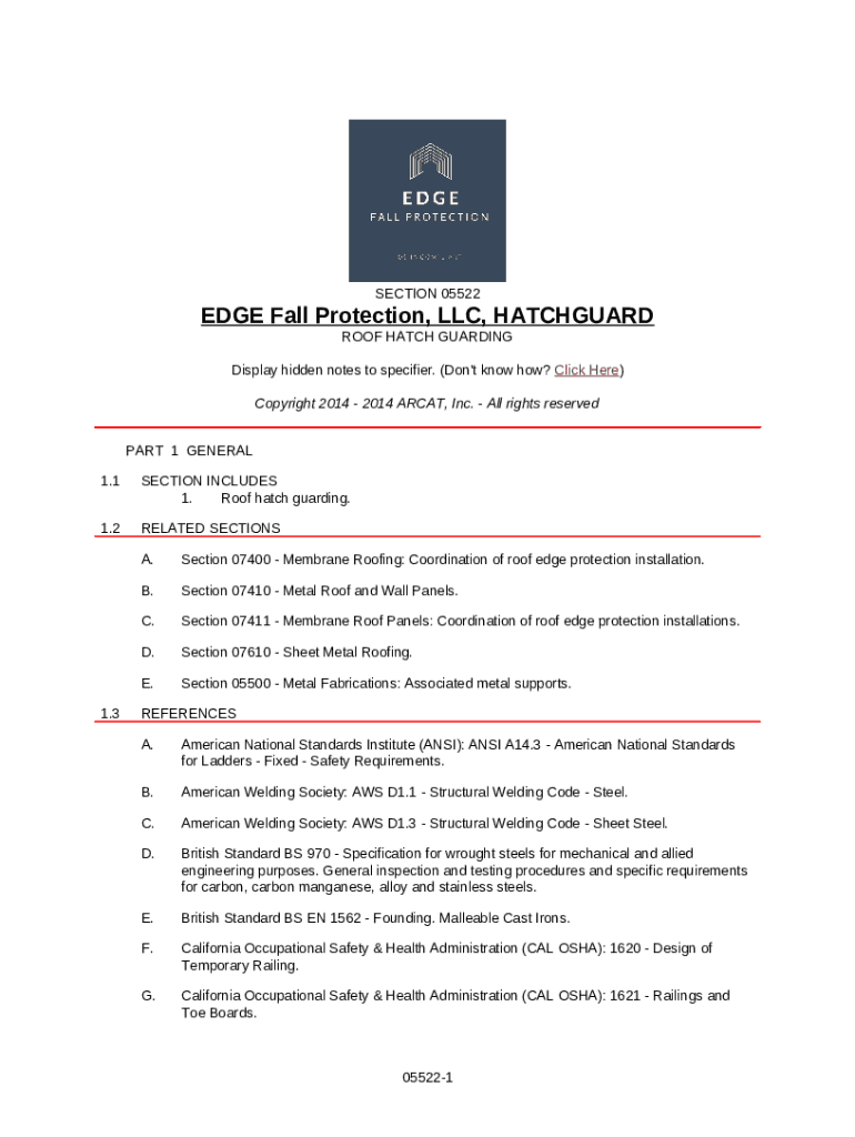 Why Fall Protection for Roof Hatches is Critical Doc Template | pdfFiller