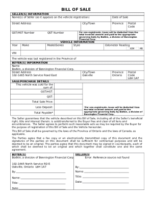 bill of sale template 47 Doc Template | pdfFiller