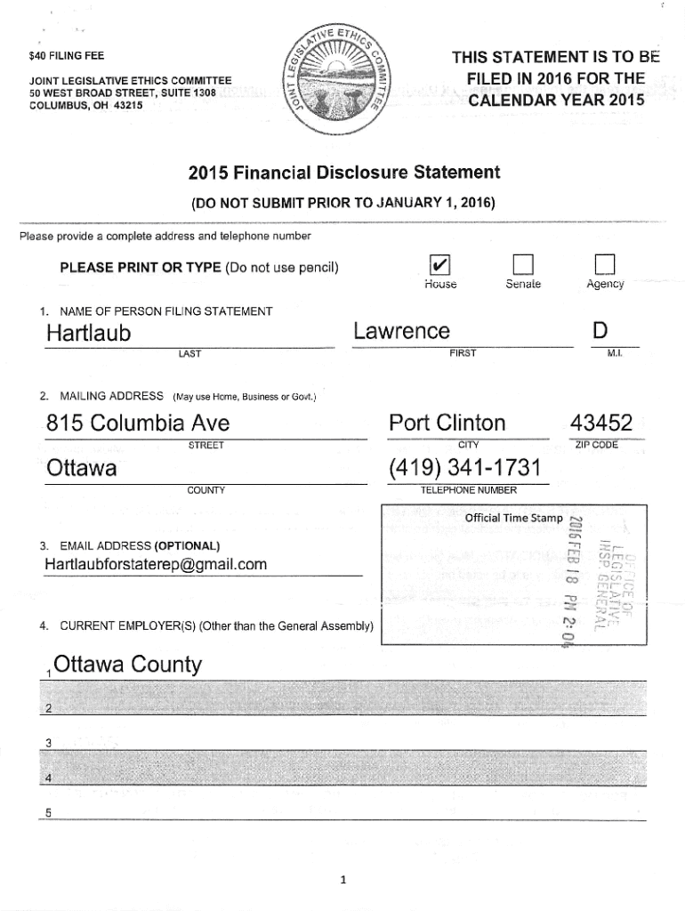 Fillable Online Executive Employees' Financial Disclosure Statements Fax Email Print - pdfFiller
