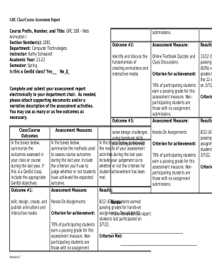 Course Prefix, Number, and Title: GRC 188 Web Animation I Doc Template ...