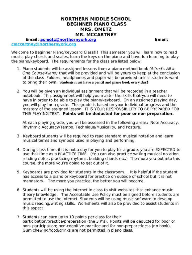 Piano and chord lessonsGet ONE ON ONE Music Lessons Doc Template ...