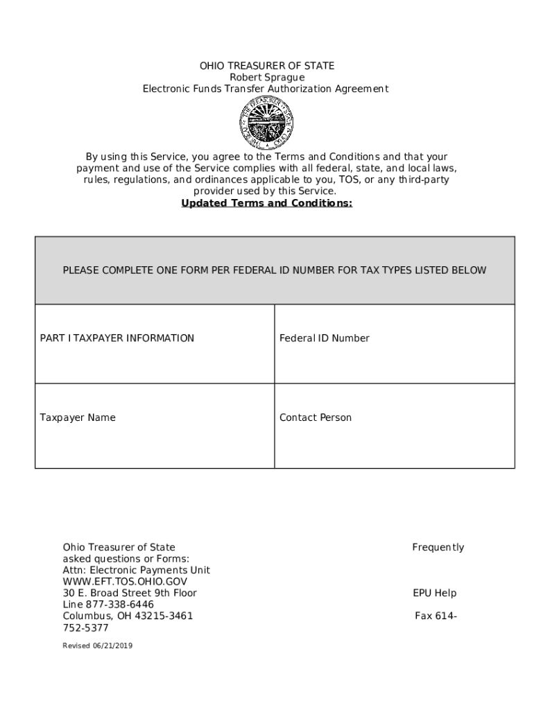 https://eft.tos.ohio.gov/Documents/Agreements/... Doc Template | pdfFiller