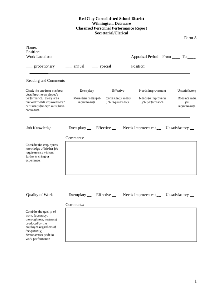 (last) (first) (initial) Appraisal Period From To A Doc Template ...