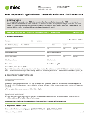 Fillable Online APPLICATION FOR CLAIMS-MADE Fax Email Print - pdfFiller
