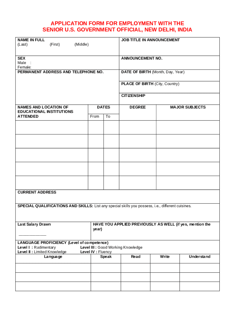 vacancy announcement for bearer Doc Template | pdfFiller