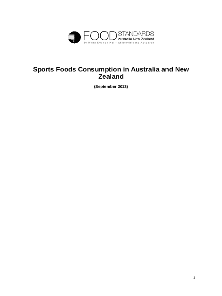 Sports Foods Consumption in Australia and New Zealand ... Doc Template ...
