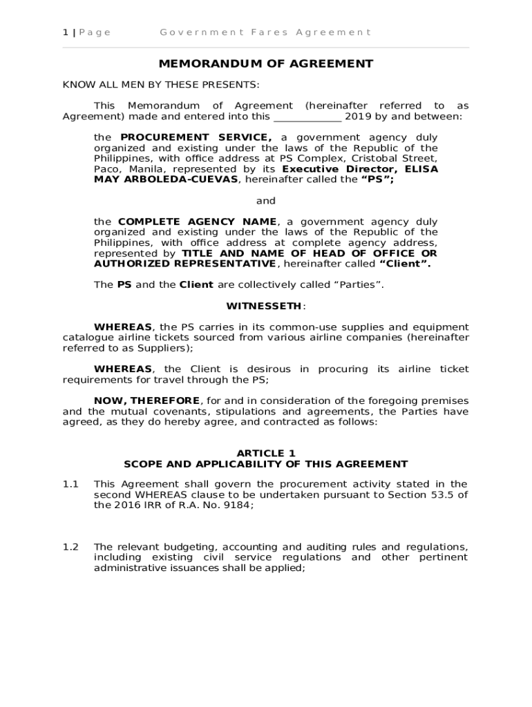 Gfamoa - THIS A SAMPLE OF MOA Doc Template | pdfFiller