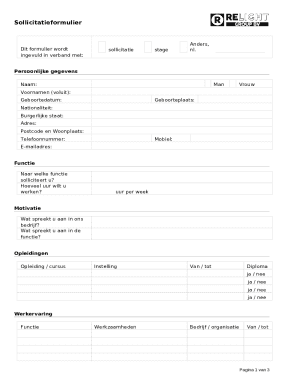 Print dit document. Schrijf jouw eigen gegevens in het lege ... Doc Template | pdfFiller