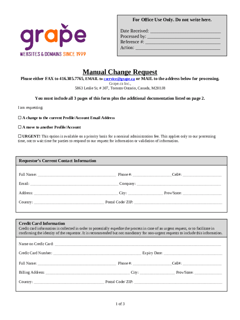 Profile Update Request Doc Template | pdfFiller
