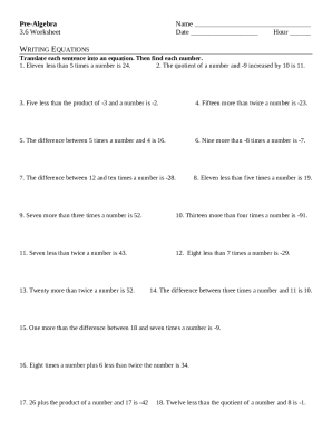 Algebra I Keystone Review Packet Answer Key.pdf Doc Template | pdfFiller