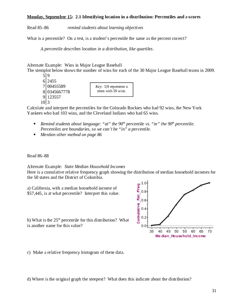 How To Calculate Percentile Rank (With Example) Doc Template | pdfFiller