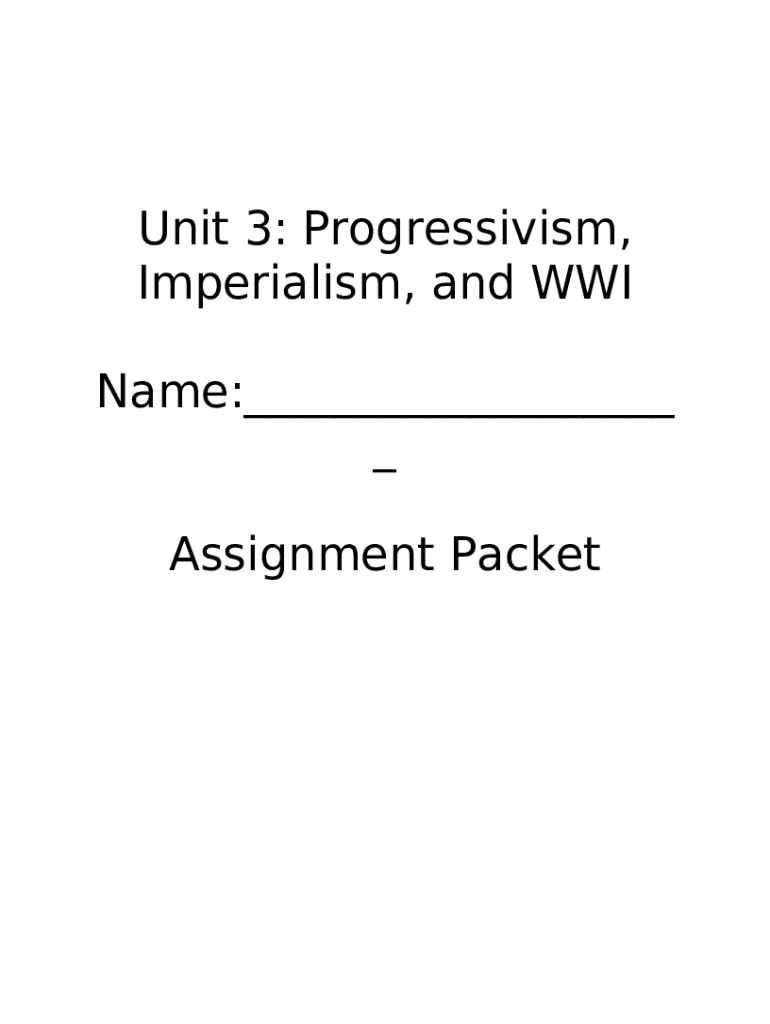 The Progressive Era Worksheet Answer Key Doc Template | pdfFiller