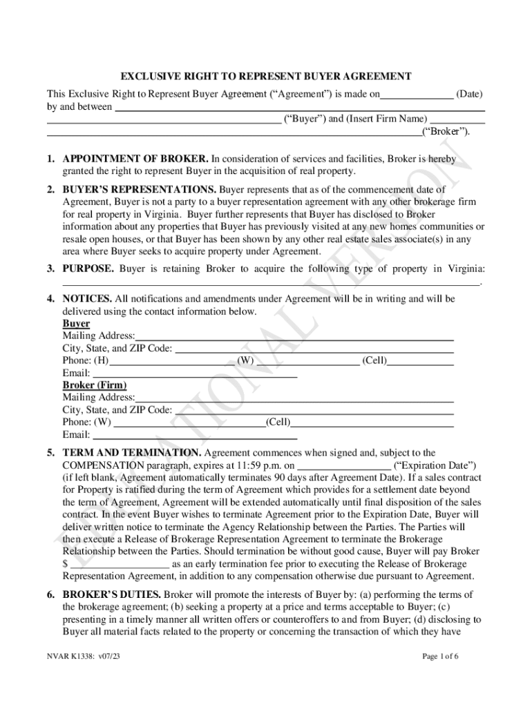 Fillable Online I signed and Exclusive Right to Represent Buyer ... Fax Email Print - pdfFiller