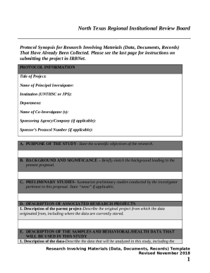 North Texas Regional Institutional Review Board (NTR IRB) Doc Template ...