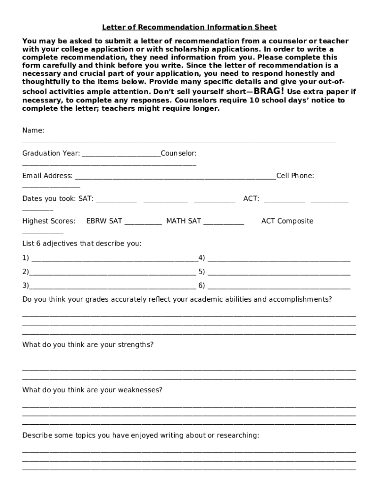 How to Ask for a Letter of Recommendation - Samples & ... Doc Template ...