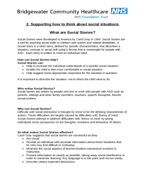 Behavioral Issues and the Use of Social Stories: Articles - bridgewater ...