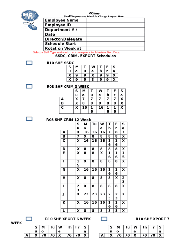 Rotation Schedule Templates Doc Template | pdfFiller