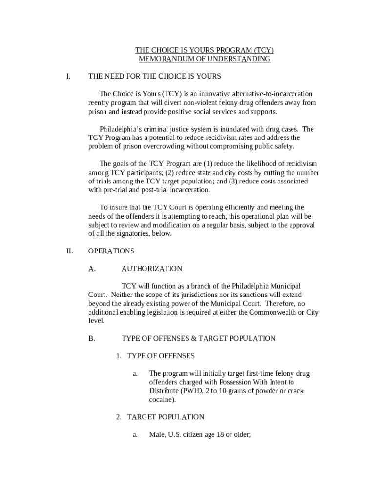 The Choice is Yours: Early Implementation of a Diversion ... Doc Template | pdfFiller