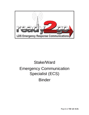 Stake and Ward Emergency Communications Organization Doc Template ...