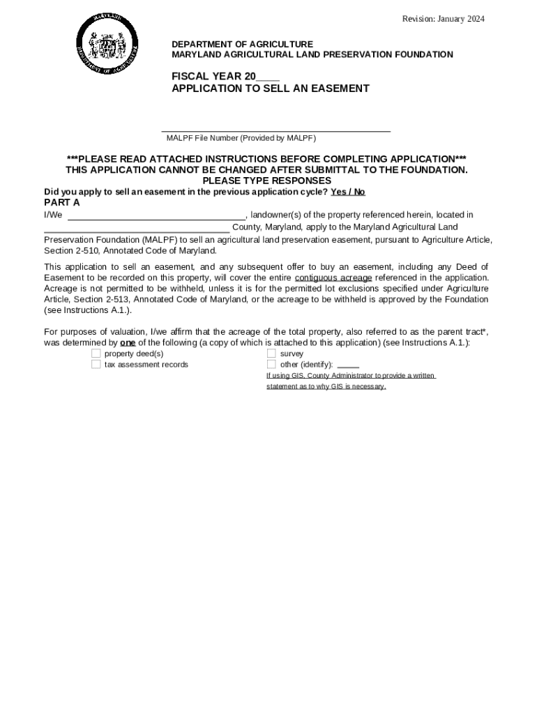 Agricultural Land Preservation - Talbot County, Maryland Doc Template | pdfFiller