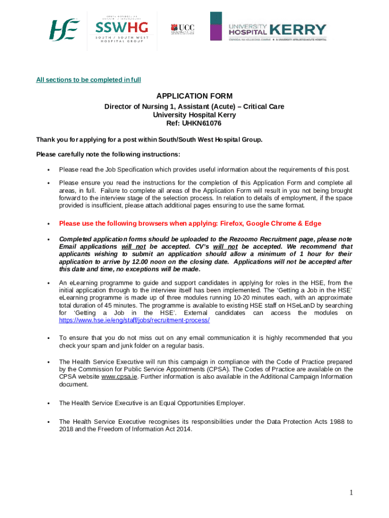 Postgraduate Certificate Acute and Critical Care Doc Template | pdfFiller