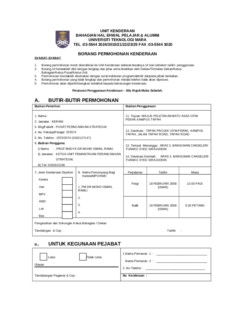 MEMO RASMI - UiTM Penang Doc Template | pdfFiller