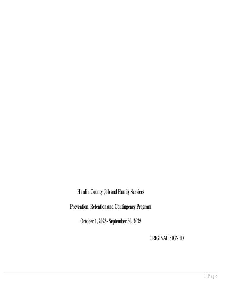 Fillable Online Hardin County PRC Plan and FormsJob and Family Services ...