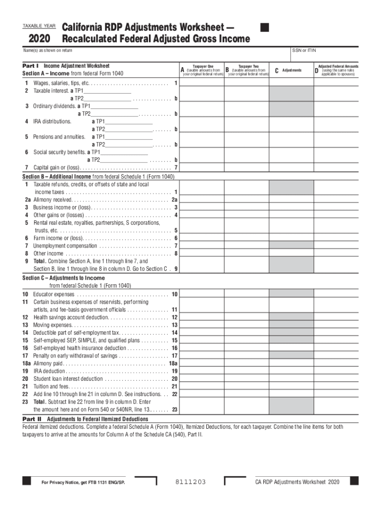 Fillable Online California Personal Income Tax Booklet (540-2EZ) Fax ...