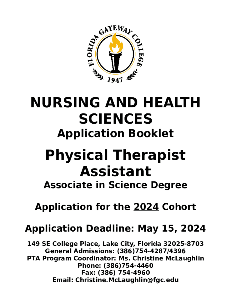 PTA Application Booklet Doc Template | pdfFiller