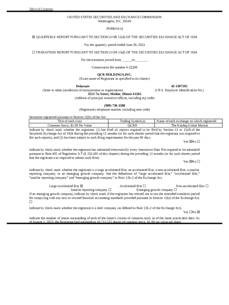 QCR HOLDINGS INC ( - cloudfront.net Doc Template | pdfFiller