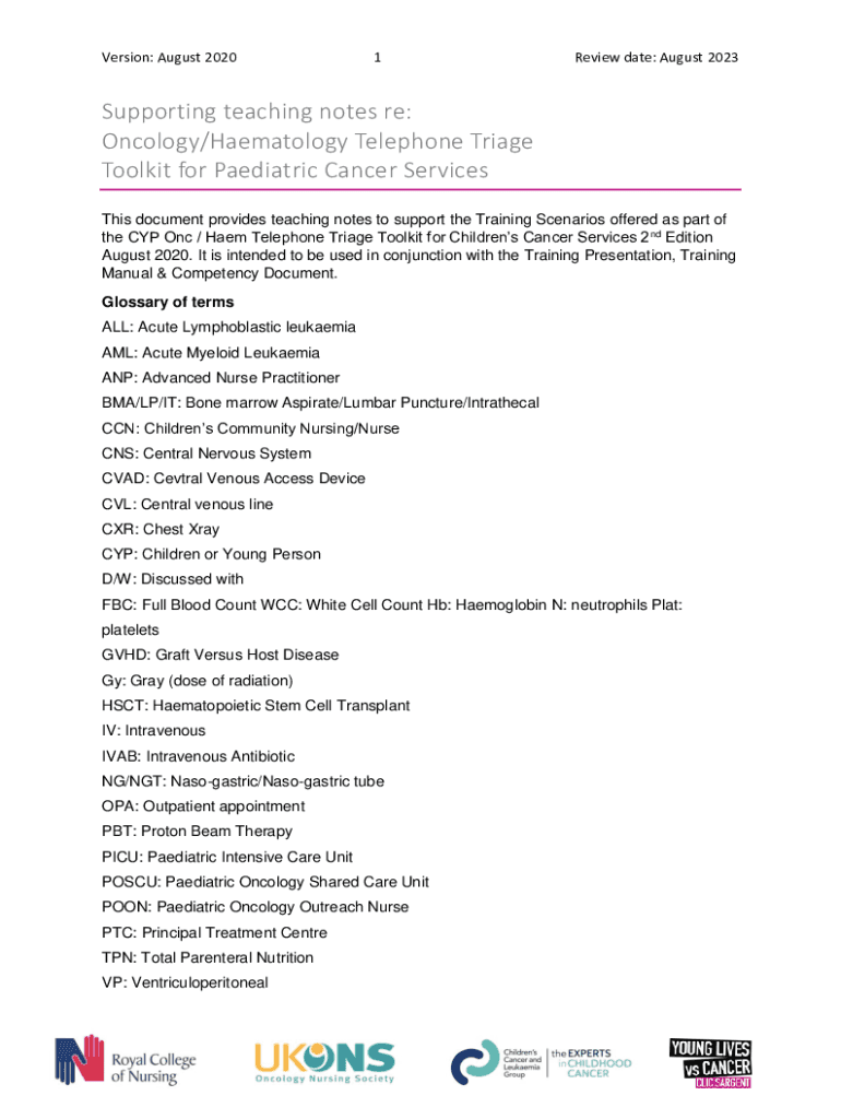 Fillable Online Telephone Triage Tool Kit for Children and Young People ...