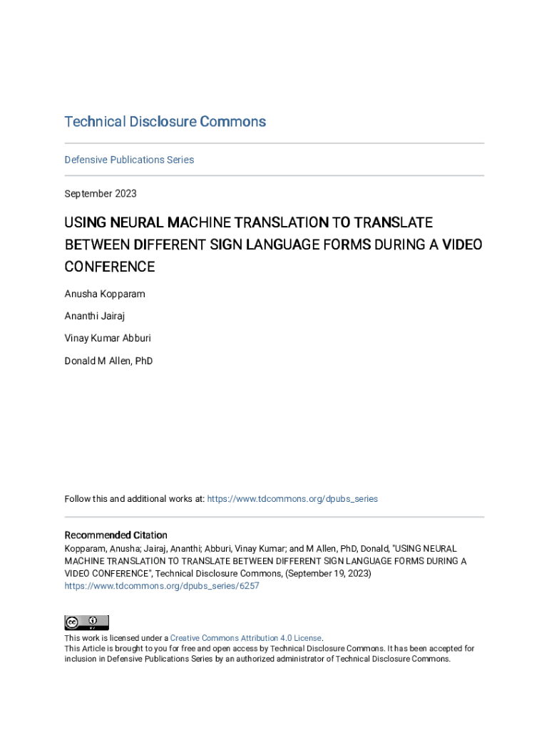 Fillable Online USING NEURAL MACHINE TRANSLATION TO TRANSLATE BETWEEN ...