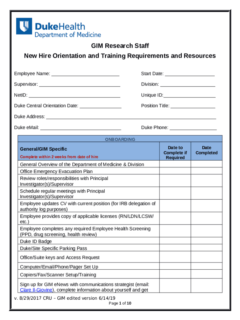 GIM Research Staff - sites duke Doc Template | pdfFiller